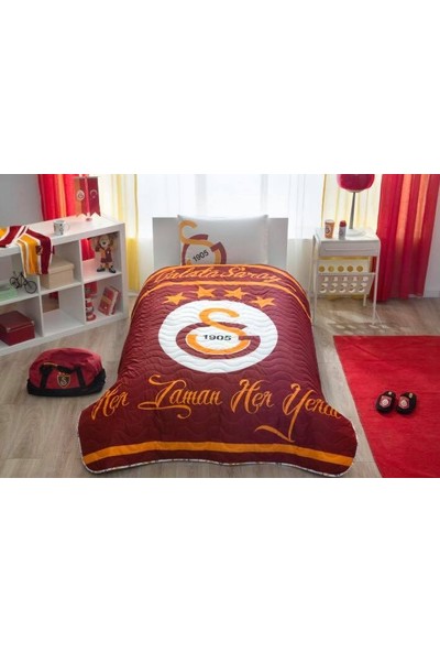 Taç Galatasaray Logo Yatak Örtüsü Seti