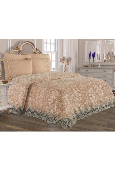 Belenay Merissa Dantelli Battaniye Seti Bej Belenay Merissa Dantelli Battaniye Seti Bej