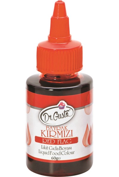 Dr Gusto Likit Sıvı Gıda Boyası 60 gr Bayrak Kırmızı Dr Gusto Likit Sıvı Gıda Boyası 60 gr Bayrak Kırmızı