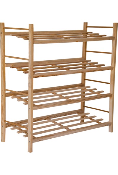 Hilsem Mobilya Ahşap 4 Katlı Rampalı Ayakkabılık