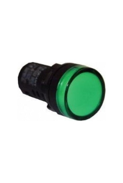 Mutlusan 22 mm Ledli Sinyal Lambası Yeşil 220V Mutlusan 22 mm Ledli Sinyal Lambası Yeşil 220V