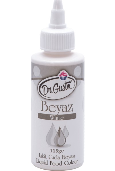 Dr Gusto Likit Sıvı Gıda Boyası 115 gr Beyaz Dr Gusto Likit Sıvı Gıda Boyası 115 gr Beyaz