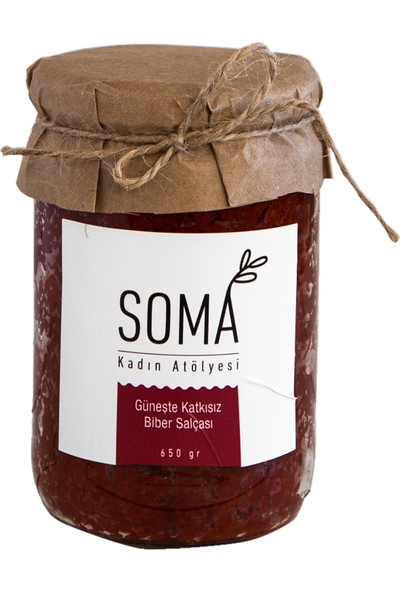 Soma Kadın Atölyesi Biber Salçası Katkısız Ev Yapımı (Güneşte Kurutulmuş) 650 gr