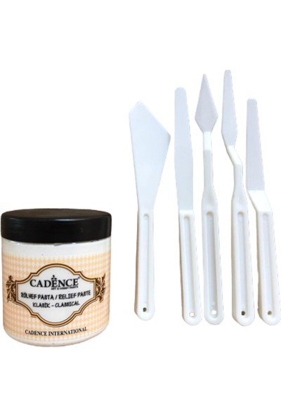 Cadence Rölyef Pasta 250ML + Spatula Seti 5'li