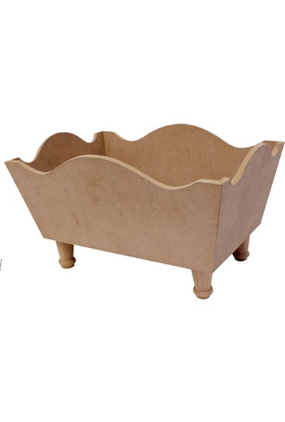 Pol & Art Ku 362 Ahşap Torna Ayaklı Sepet