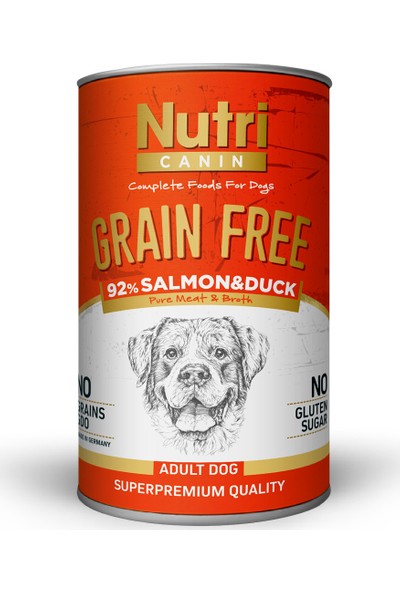 Nutri Canin Tahılsız Somon ve Ördek Köpek Konservesi 12 x 400 gr ve Dognip-Papyon Nutri Canin Tahılsız Somon ve Ördek Köpek Konservesi 12 x 400 gr ve Dognip-Papyon