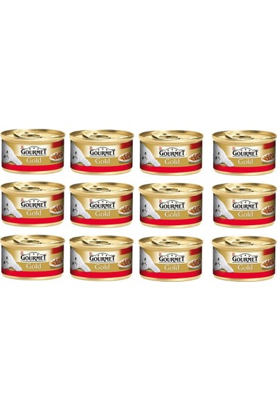 Purina Gourmet Gold Sığır ve Parça Etli Yaş Kedi Maması 85 gr x 12 Adet Purina Gourmet Gold Sığır ve Parça Etli Yaş Kedi Maması 85 gr x 12 Adet