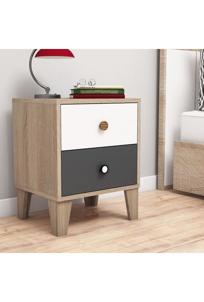 Bimossa Aztek 2 Çekmeceli Komidin Çok Renkli Bimossa Aztek 2 Çekmeceli Komidin Çok Renkli