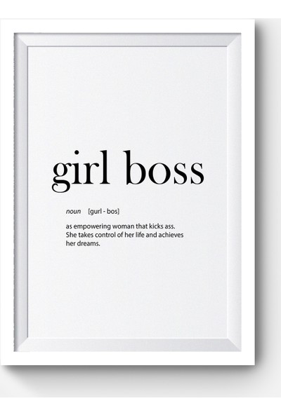 Value Design Girl Boss Duvar Tablosu
