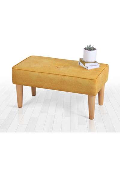 Lorence Home Square Puf - Sarı