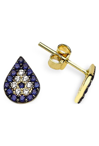 Milades Altın Nazar Damla Küpe