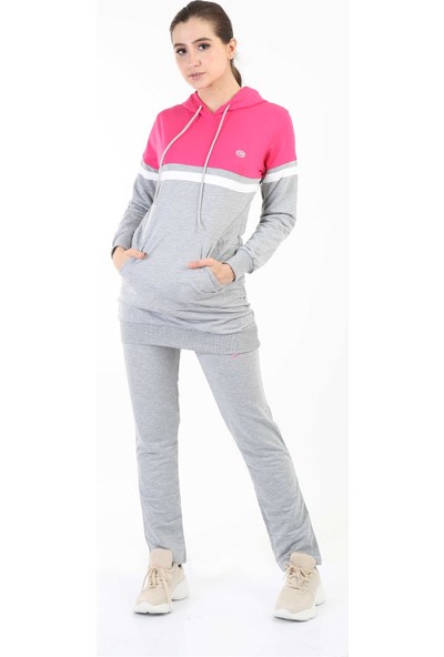 Longer Pembe Salaş Tunik Kadın Eşofman Takımı Longer Pembe Salaş Tunik Kadın Eşofman Takımı
