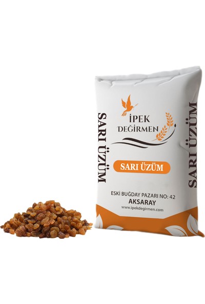 İpek Değirmen Lüks Kuruyemiş Çekirdeksiz Sarı Üzüm Aşurelik Hoşaf 1 KG İpek Değirmen Lüks Kuruyemiş Çekirdeksiz Sarı Üzüm Aşurelik Hoşaf 1 KG