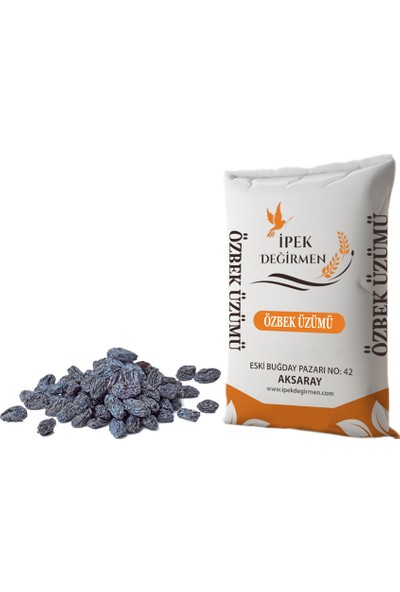 İpek Değirmen Lüks Kuruyemiş Özbek Üzümü Çekirdeksiz Kara Üzüm 500 GR İpek Değirmen Lüks Kuruyemiş Özbek Üzümü Çekirdeksiz Kara Üzüm 500 GR