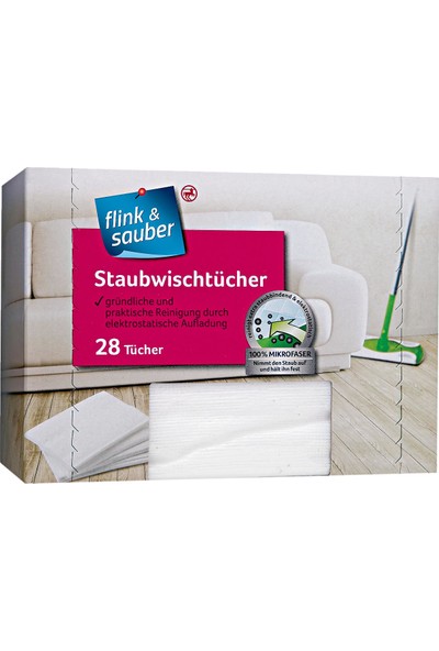 Flink & Sauber Toz Alma Bezi 22 x 30 cm 28 Adet Flink & Sauber Toz Alma Bezi 22 x 30 cm 28 Adet