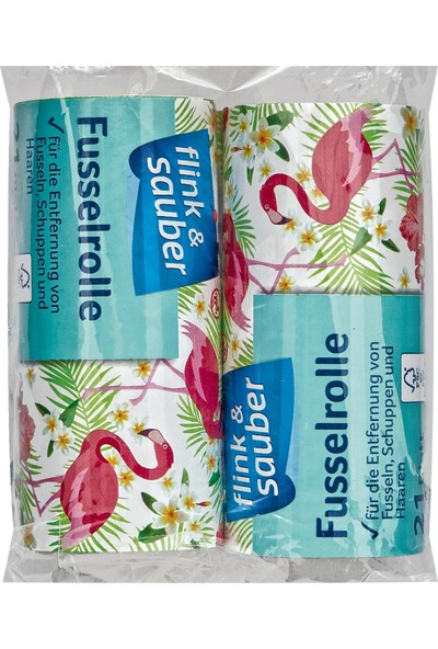 Flink & Sauber Tüy Toplama Rulosu 21 Yaprak 2'lı Yedek Flink & Sauber Tüy Toplama Rulosu 21 Yaprak 2'lı Yedek