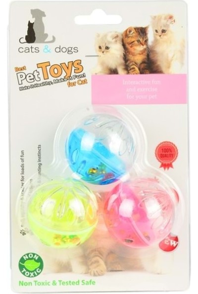 Bestpet Kedi Oyun Topu Çıngıraklı 3'lü Bestpet Kedi Oyun Topu Çıngıraklı 3'lü