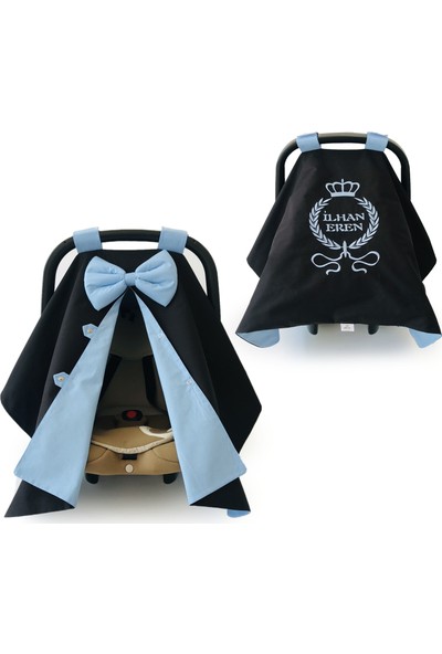 Atölye Eda İsme Özel Arkası Nakışlı Puset Örtüsü