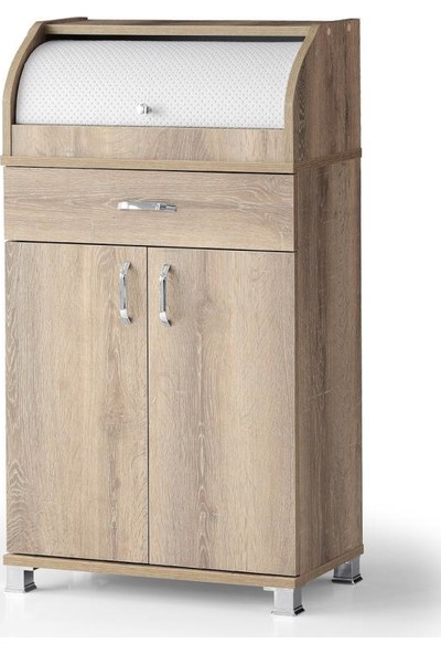 Sivasgözde Ahşap Dolaplı Çekmeceli Mutfak Kiler Dolabı Büyük Ekmeklik