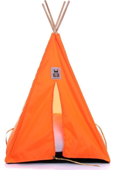 Bebebebek Kedi Köpek Çadırı MinderliTuruncu