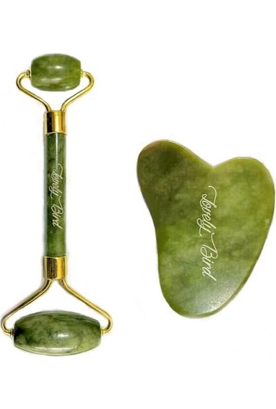 Lovely Bird Jade Roller + Gua Sha Yeşim Taşı Yüz Masaj Rulosu Lovely Bird Jade Roller + Gua Sha Yeşim Taşı Yüz Masaj Rulosu