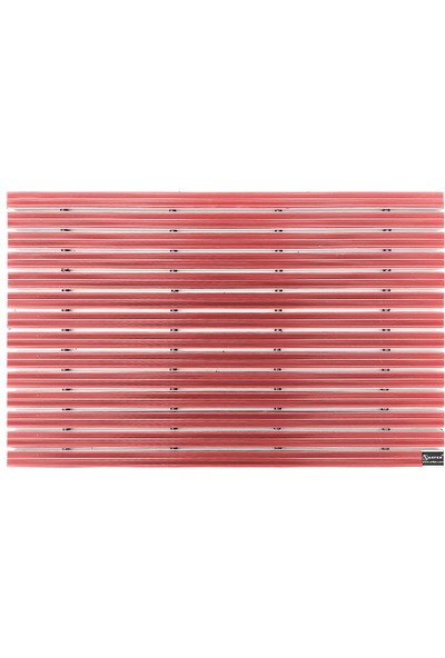 Arfen Gömme Tip Kauçuk Üst Yüzeyli Alüminyum Kırmızı Paspas 60 x 180 cm