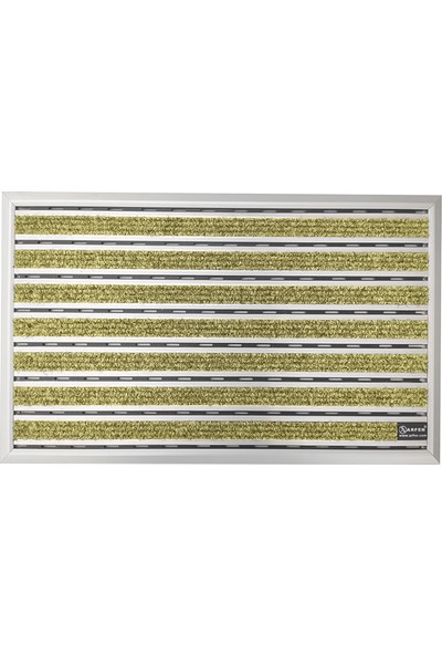 Arfen Halı Üst Yüzeyli Alüminyum Ince Seri Deve Tüyü Renk Paspas 40 x 70 cm