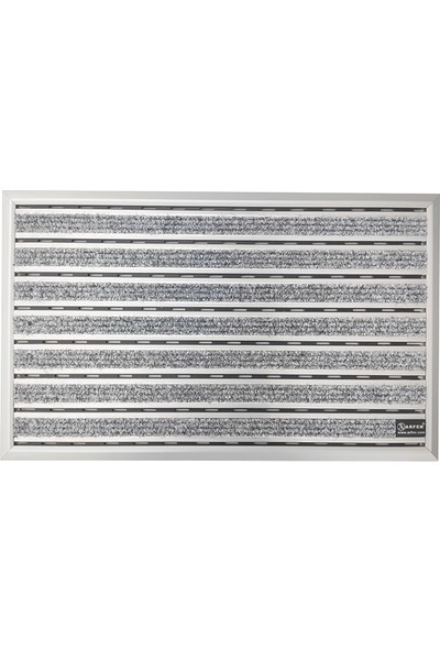 Arfen Halı Üst Yüzeyli Alüminyum Ince Seri Gri Paspas 40 x 70 cm