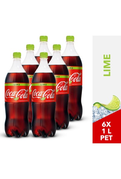 Coca-Cola Lime Pet 1 Lt 6'lı Paket