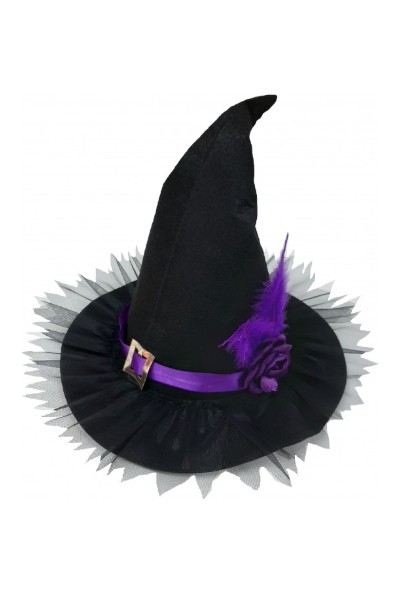 Kostümce Cadı Şapkası Yetişkin Lüx Model Kostümce Cadı Şapkası Yetişkin Lüx Model