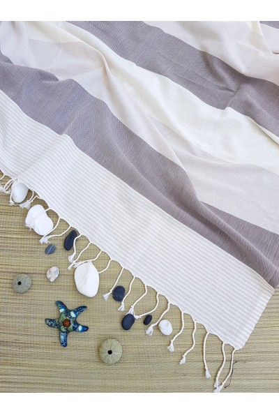 Wellstil Efes Kahverengi - Bej Çizgili Peştamal