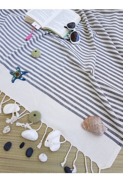 Wellstil Ufuk Siyah Çizgili Peştamal