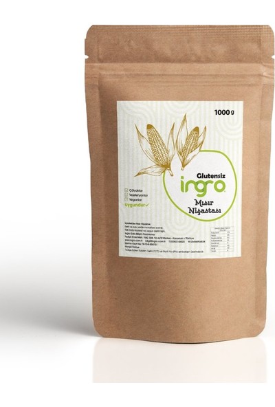 İngro Glutensiz Mısır Nişastası 1000 g