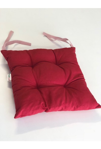 Tropik Home Kırmızı Renk Pufidik Silikon Dolgulu Çökme Yapmaz 40 x 40 cm Kare Sandalye Minderi Tropik Home Kırmızı Renk Pufidik Silikon Dolgulu Çökme Yapmaz 40 x 40 cm Kare Sandalye Minderi