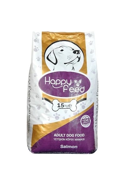 Happy Feed Yeme Garantili Somon Balıklı Köpek Maması 15 kg Happy Feed Yeme Garantili Somon Balıklı Köpek Maması 15 kg
