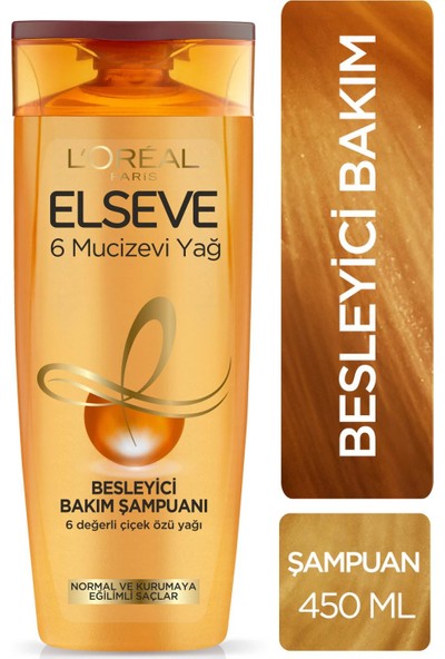 Loreal Paris Elseve 6 Mucizevi Yağ Besleyici Bakım Şampuanı 450 ml