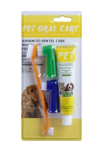 Orijin Biftek Aromalı Kedi Pet Diş Temizleme Seti Orijin Biftek Aromalı Kedi Pet Diş Temizleme Seti