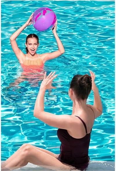 Bestway Deniz Topu 41 Cm Tüylü Şeffaf Mor 31051