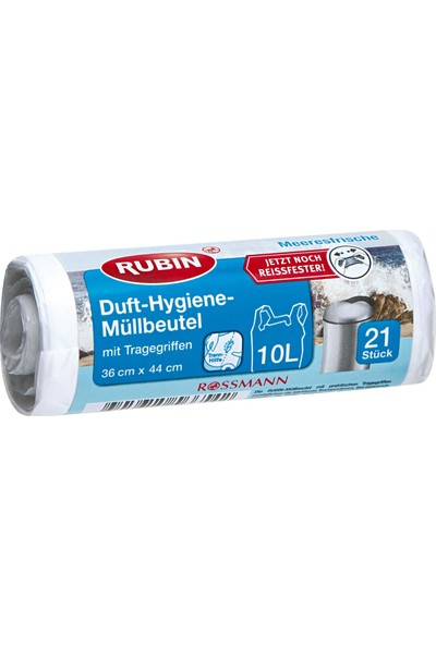 Rubin Çöp Torbası - Deniz Ferahlığı 36 x 44 cm 10 lt 21'li