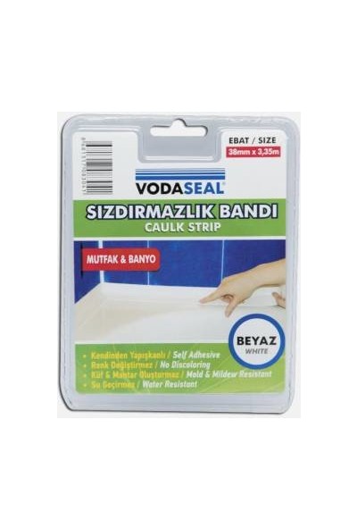 Vodaseal Banyo Küvet Kenar Sızdırmazlık Bandı 3,35 m x 38 mm