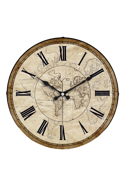 Emores Dekoratif Cam Bombe Sessiz Mekanizma Duvar Saati 36 cm