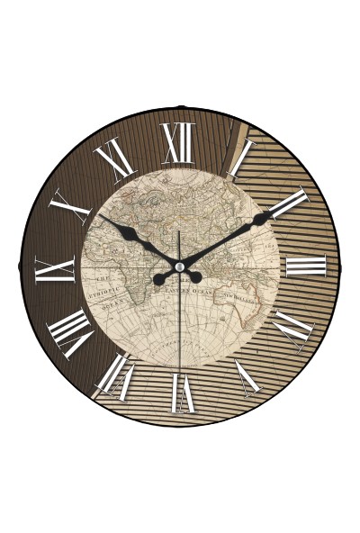 Emores Dekoratif Cam Bombe Sessiz Mekanizma Duvar Saati 36 cm