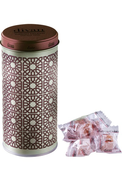 Divan Hurmalı Lokum 20'li - Özel Metal Kutuda 140 gr Divan Hurmalı Lokum 20'li - Özel Metal Kutuda 140 gr