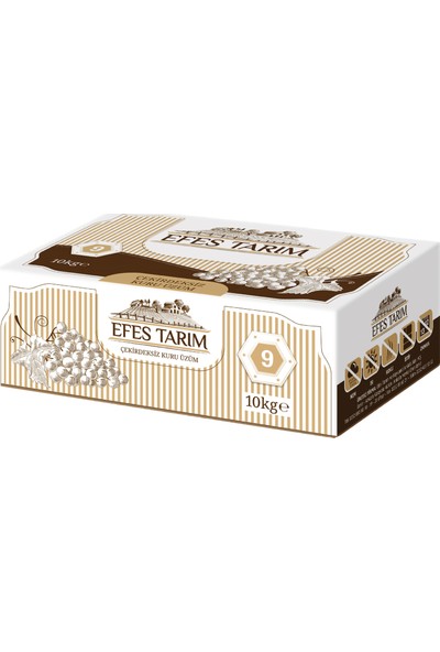 Efes Tarım Çekirdeksiz Kuru Üzüm Natürel Tip 9 No 10 kg