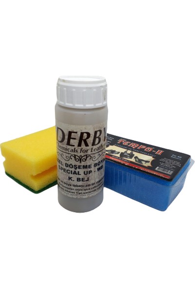 Derby Koyu Bej Deri Oto Koltuk Direksiyon Döşeme Boyası Derby Koyu Bej Deri Oto Koltuk Direksiyon Döşeme Boyası