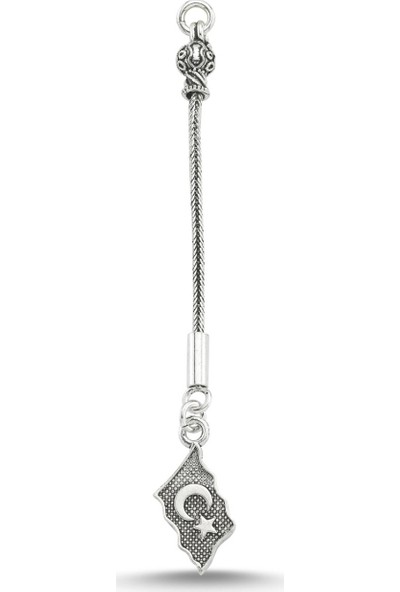 Zuk Collection Gümüş Ay Yıldız Oksitli Püskül Zuk Collection Gümüş Ay Yıldız Oksitli Püskül