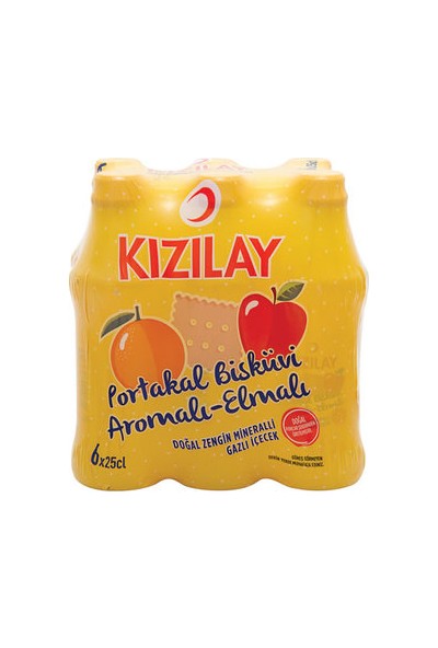 Kızılay Premium Maden Suyu - Portakal Bisküvi Aromalı - Elma Suyu Içerir 250 ml x 24'lü Kızılay Premium Maden Suyu - Portakal Bisküvi Aromalı - Elma Suyu Içerir 250 ml x 24'lü
