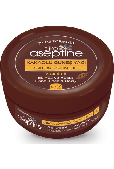 Cire Aseptine Kakaolu Güneş Yağı Spf 2 100 ml