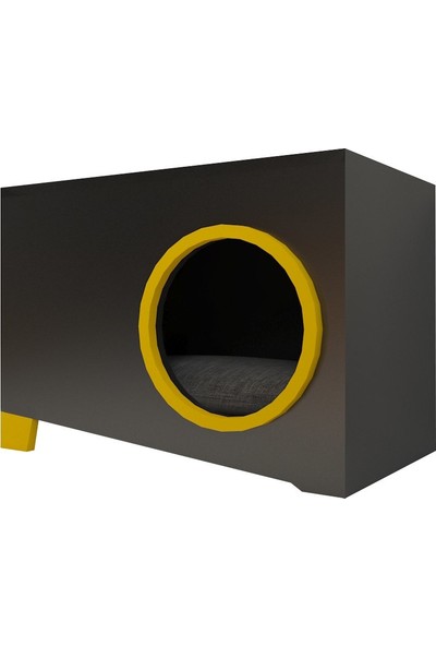 Odun Concept Özel Tasarım - Ahşap - Circle Kedi Evi