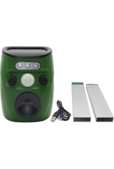 Schulzz Ultrasonic Solar Güneş Enerjili Kuş Kedi Köpek Kovucu 200 M2 Etki Alanı Pir Sonic Cihaz